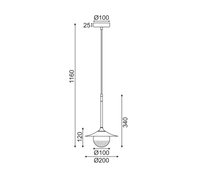 Пендел ACA LIGHTING HL4311P20BB LAYLA-Ultralight.bg