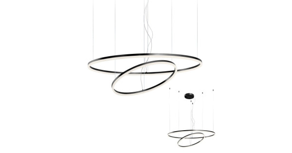 LED пендел REDO 01-1966-TRIAC ORBIT BLACK 4000K • UltraLight.bg