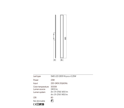 LED аплик REDO 01-2768 WAPI • UltraLight.bg