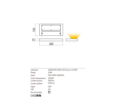 LED аплик REDO 01-3016 LAMINA • UltraLight.bg