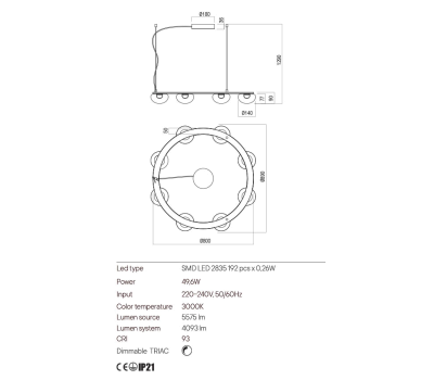 LED пендел REDO 01-3250 SINCLAIR • UltraLight.bg