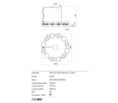 LED пендел REDO 01-3251 SINCLAIR • UltraLight.bg