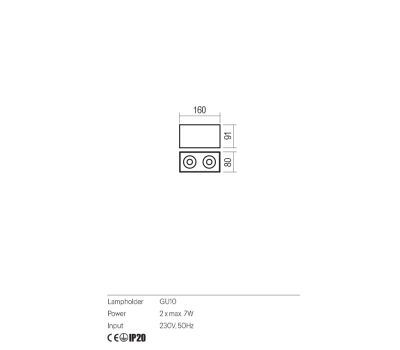 Луна за външен монтаж REDO 01-3434 CORINTH • UltraLight.bg