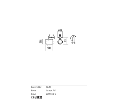 Спот за вграждане REDO 01-3437 CORINTH • UltraLight.bg